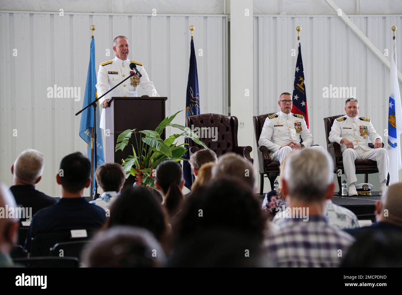 U.S. Navy Rear Adm. Dean VanderLey, the Naval Facilities Engineering Command Pacific commander ...