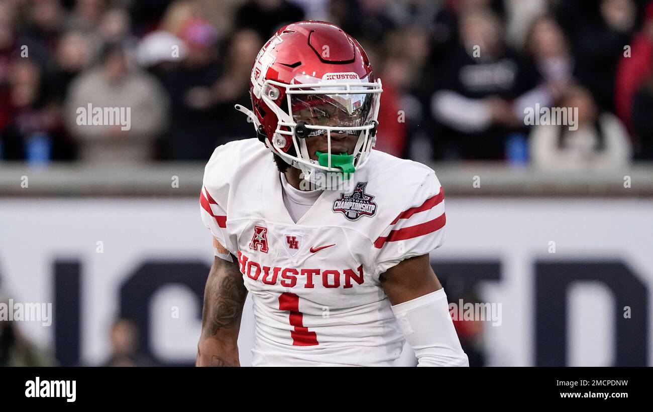 Houston wide receiver Nathaniel Dell (1) plays during the American ...
