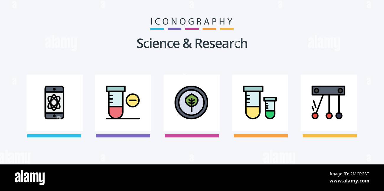 Science Line Filled 5 Icon Pack Including science. space. eclipse ...