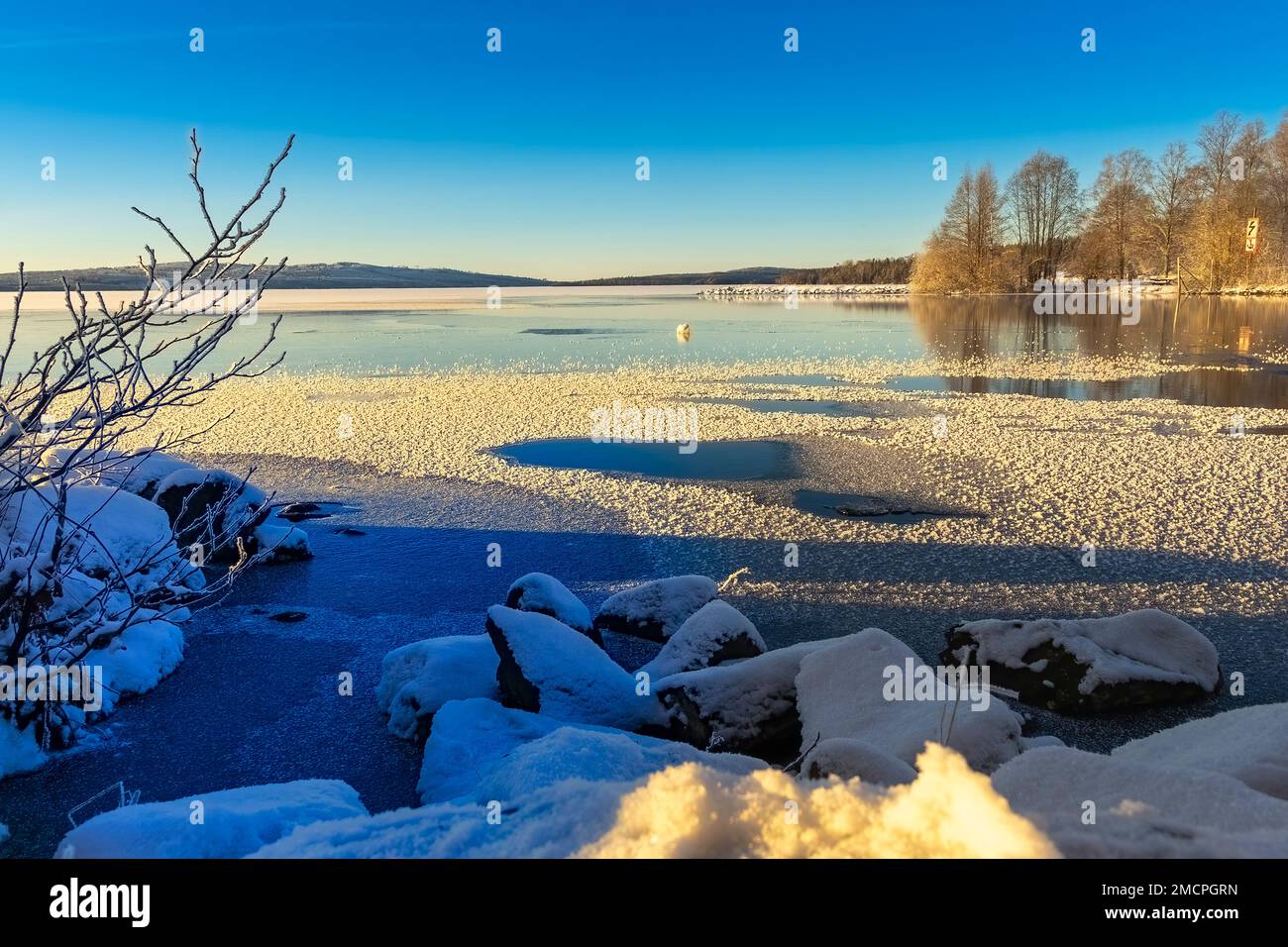 Afternoon winter pictures from Ludvika Dalarna Sweden Stock Photo - Alamy