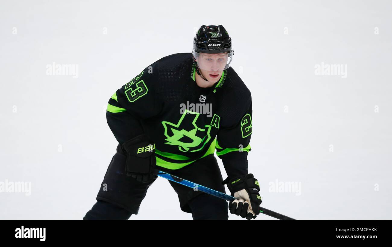 Dallas Stars defenseman Esa Lindell (23) is seen during the first ...