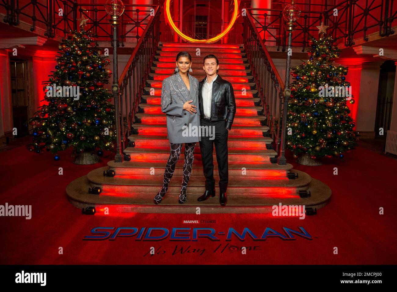 Zendaya and Tom Holland pose for photographers at the photo call for ...
