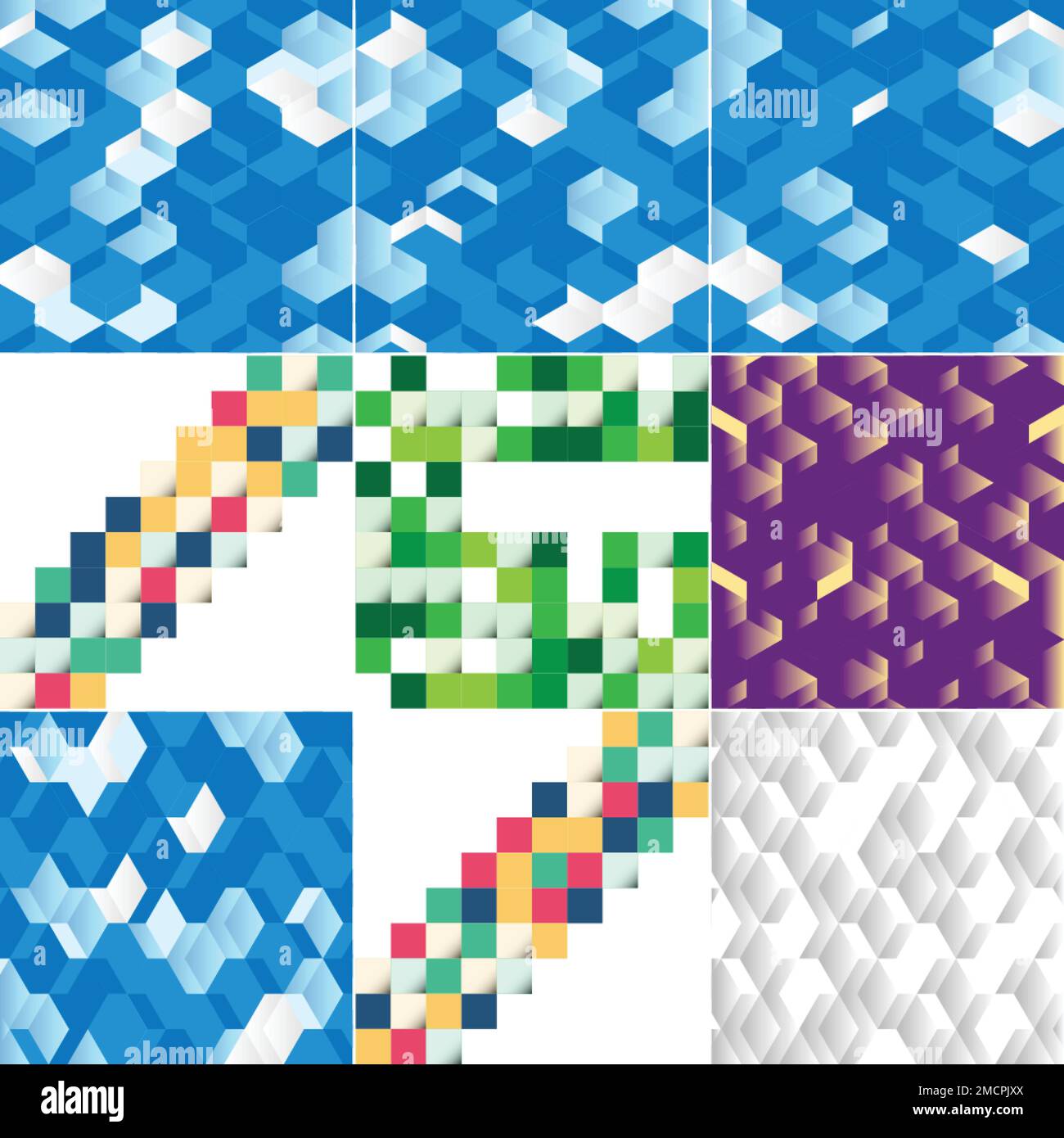 Abstract colorful square background pack of 15 Stock Vector Image & Art ...