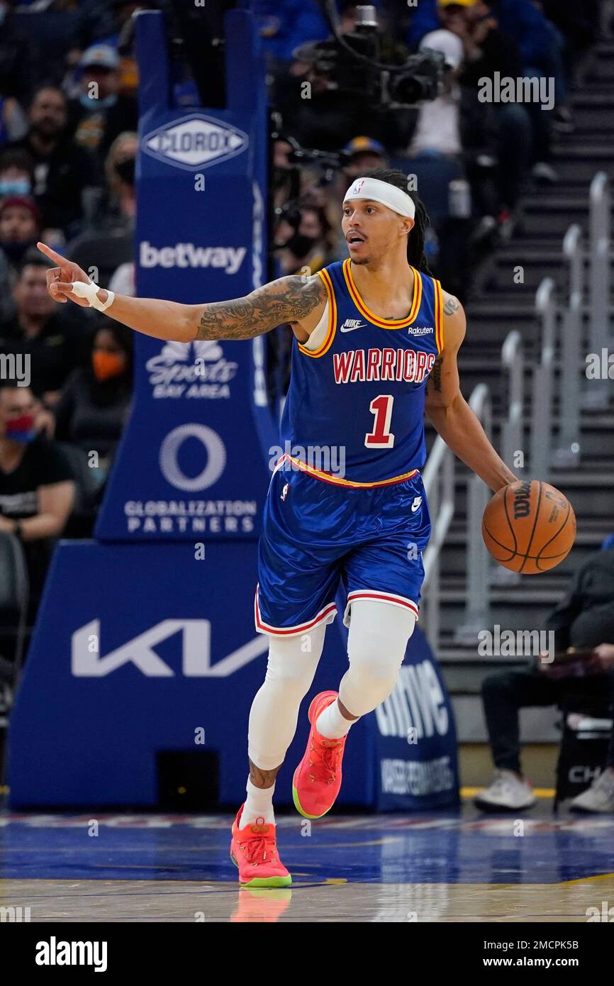 Golden State Warriors guard Damion Lee during an NBA basketball game ...