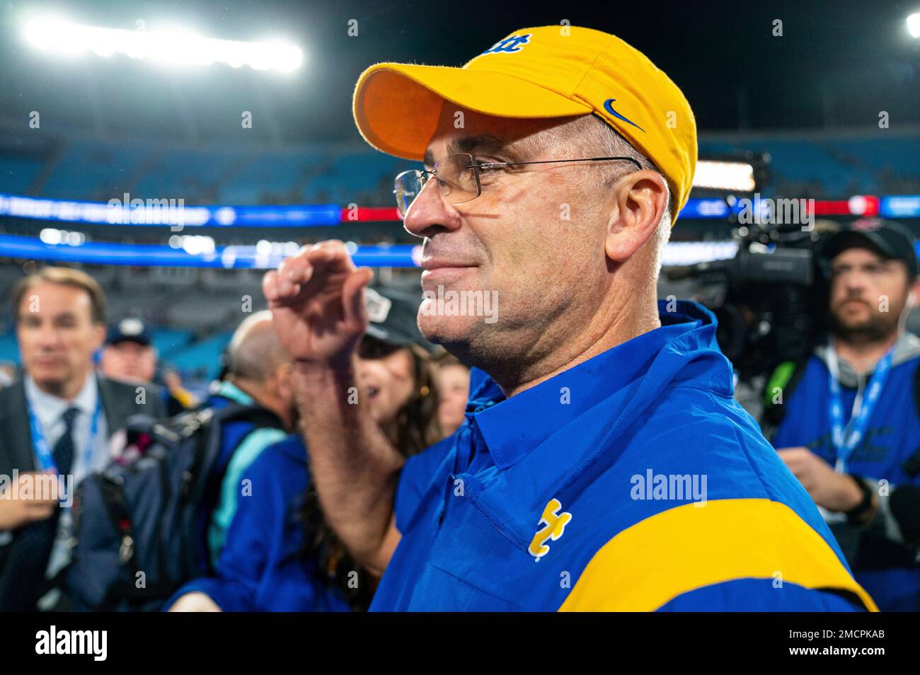 Pittsburgh Panthers head coach Pat Narduzzi celebrates after defeating ...