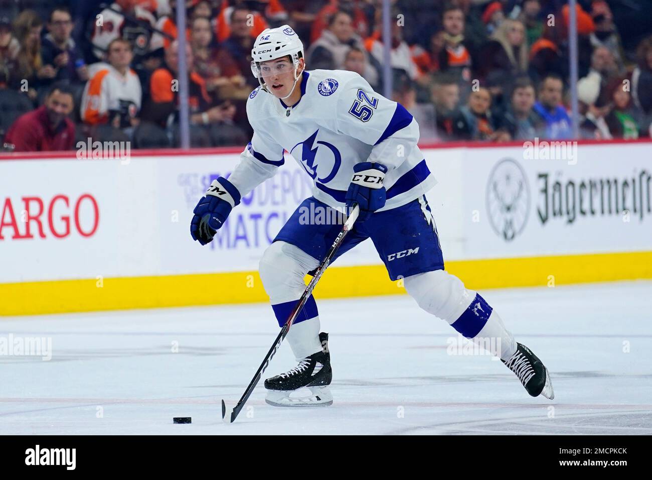 Tampa Bay Lightning's Cal Foote plays during an NHL hockey game, Sunday ...