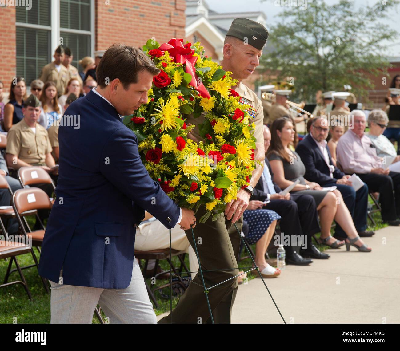 U.S. Marine Corps Col. Joel F. Schmidt, commanding officer, The Basic ...