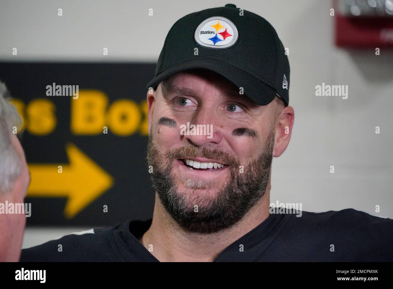 Pittsburgh Steelers quarterback Ben Roethlisberger meets with reporters ...