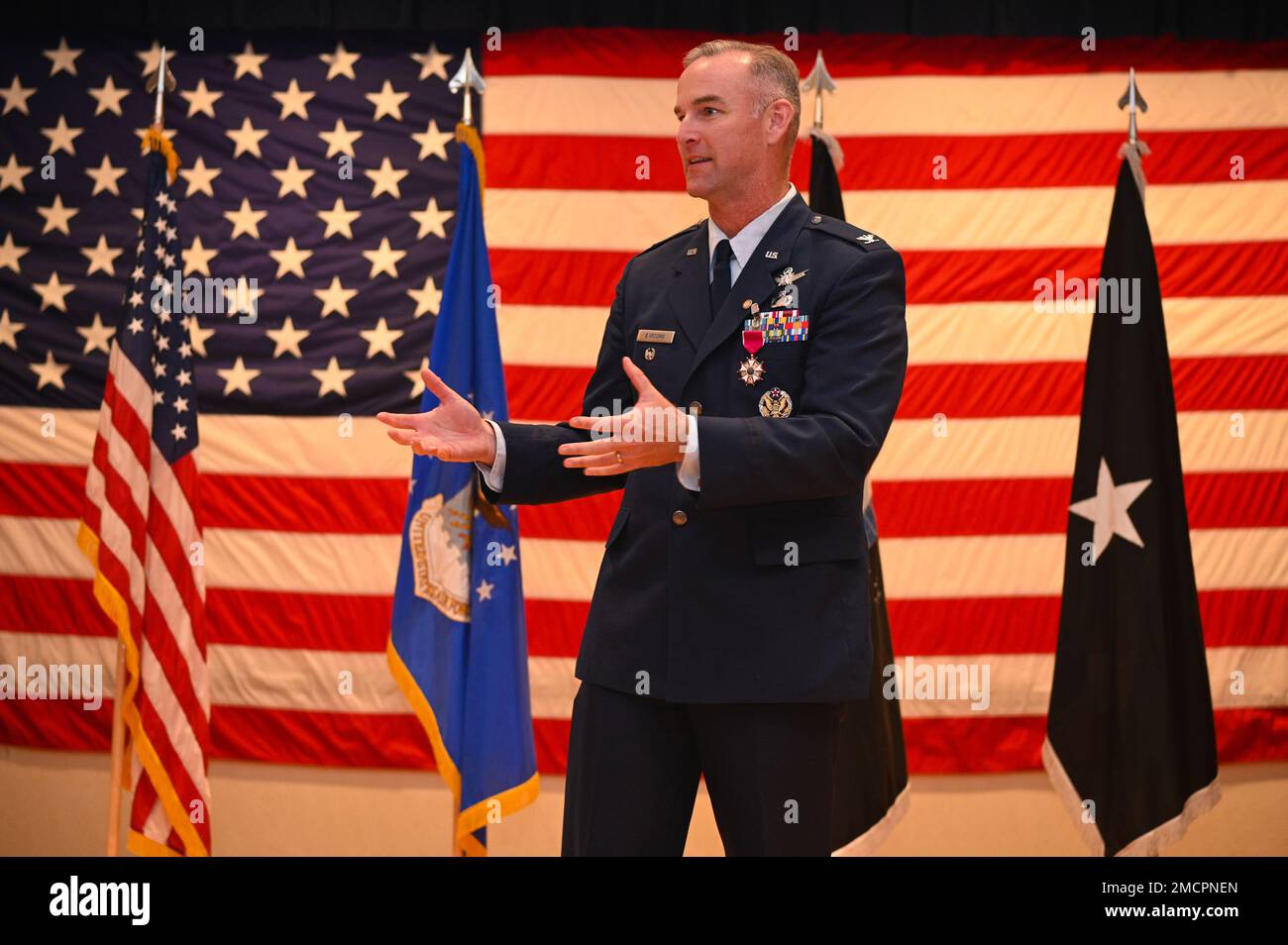 U.S. Air Force Col. Kris Barcomb, Space Launch Delta 30 vice commander ...