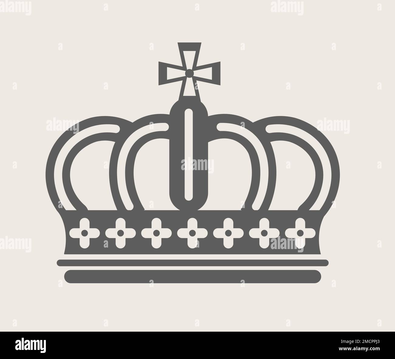 Crown royalty accessory King or Queen power symbol Stock Vector Image ...
