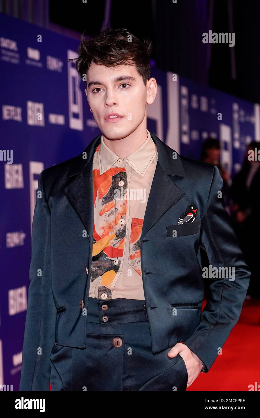 Max Harwood poses for photographers upon arrival at the British ...