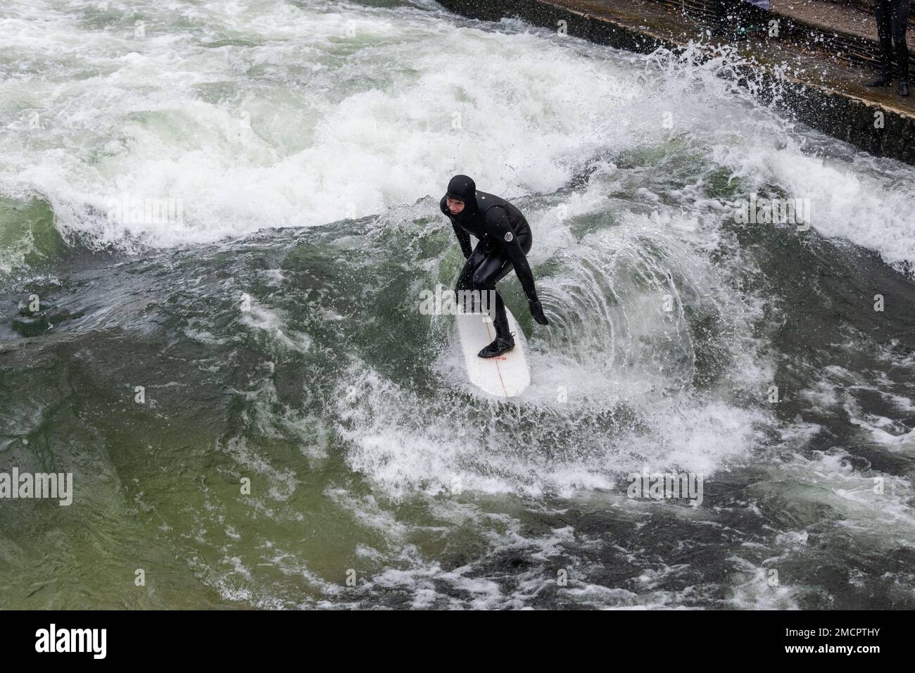 Winter Surfing in the English Garden, Munich, Germany Stock Photo - Alamy