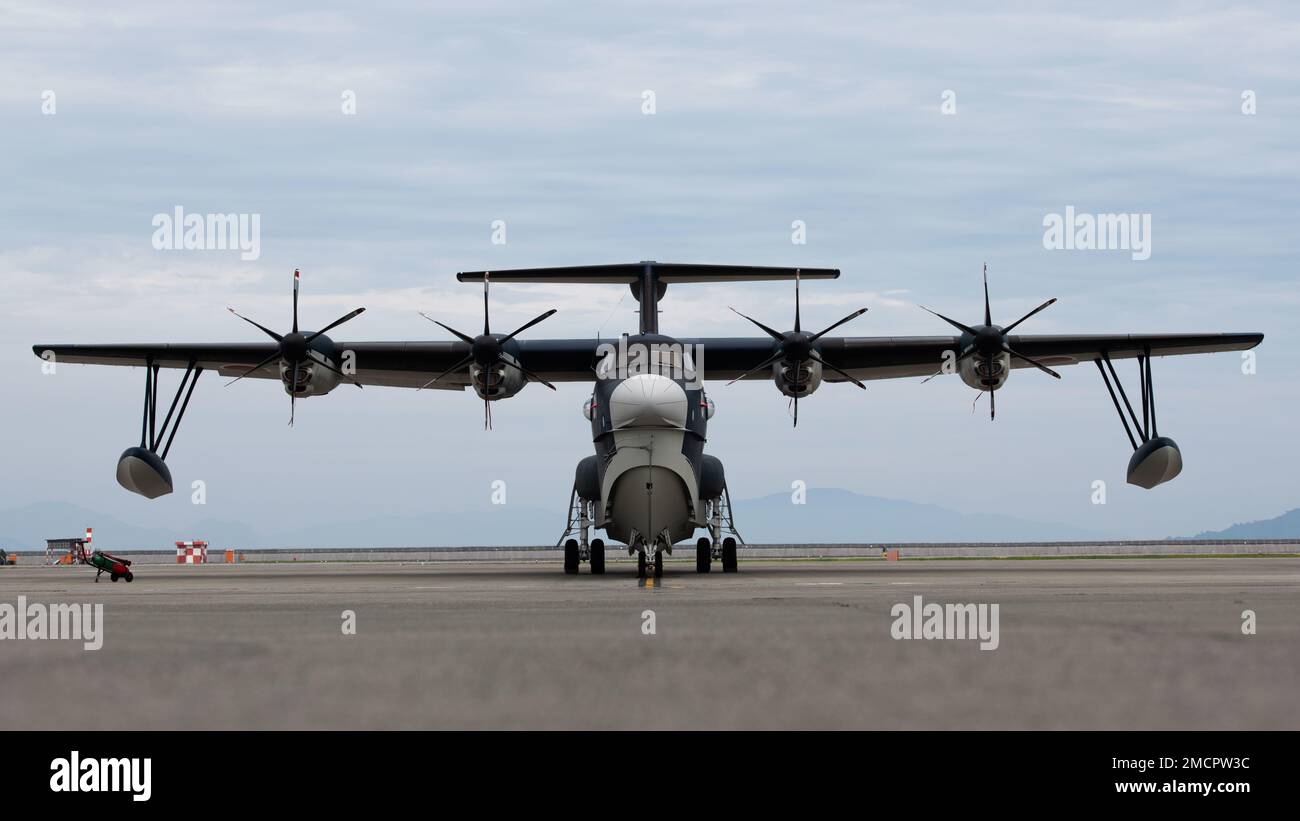 A Japanese ShinMaywa US-2 awaits visitors at Marine Corps Air Station ...