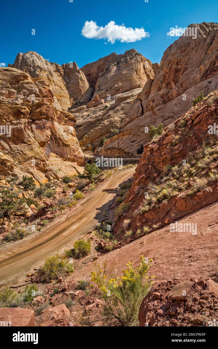 Burr Trail Road, Burr Canyon, Waterpocket Fold, Capitol Reef National ...