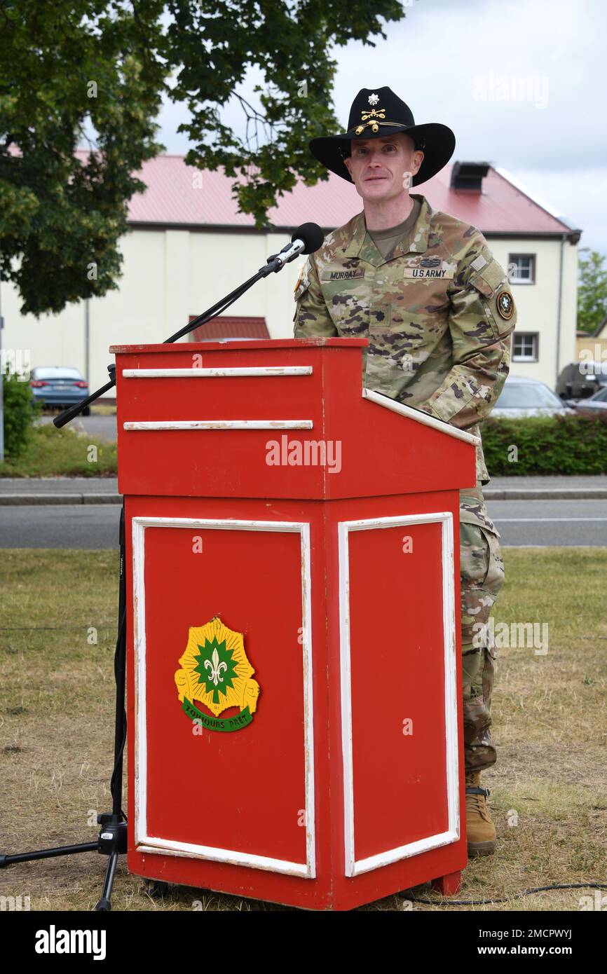 U.S. Army Lt. Col. William Murray, Commander of the Regimental Engineer ...