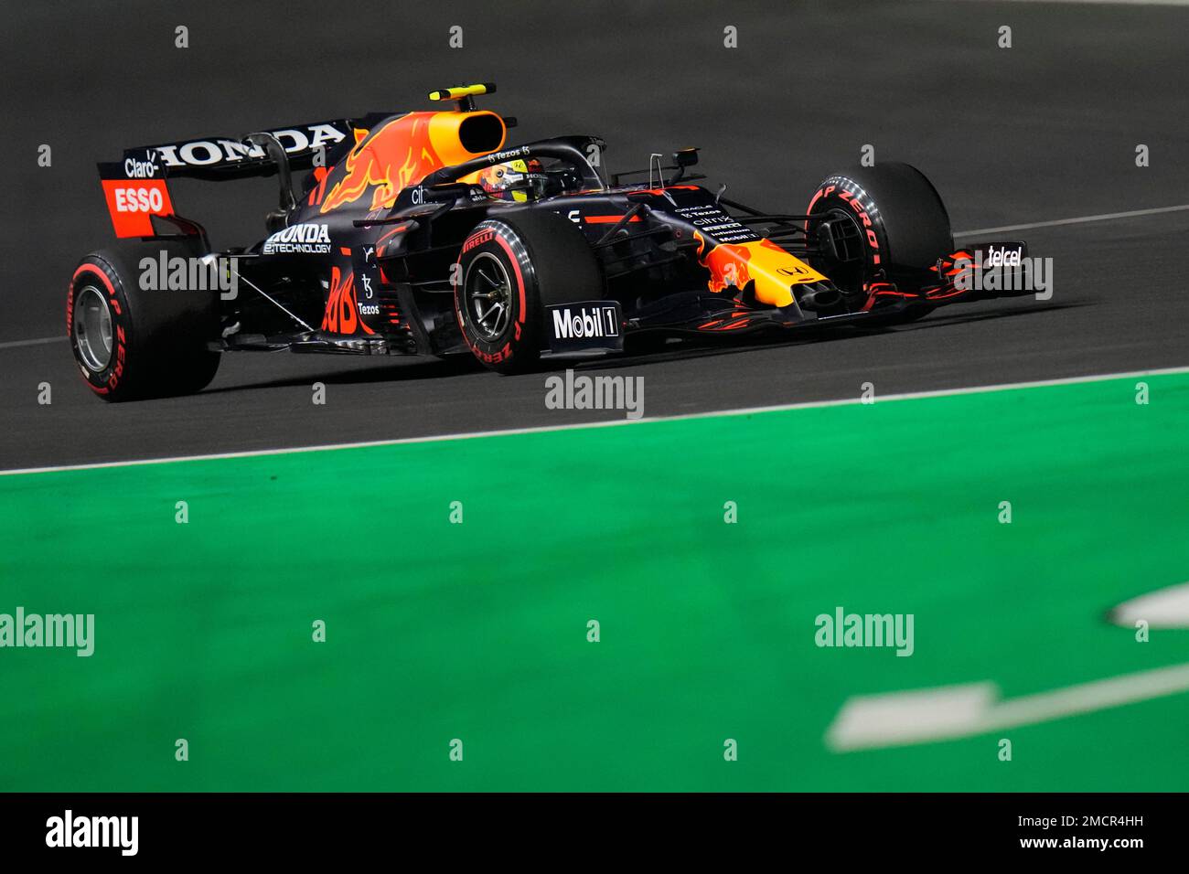 Red Bull driver Sergio Perez of Mexico in action during qualifying for ...