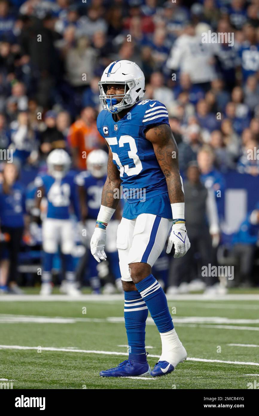 Indianapolis Colts outside linebacker Darius Leonard during an NFL ...