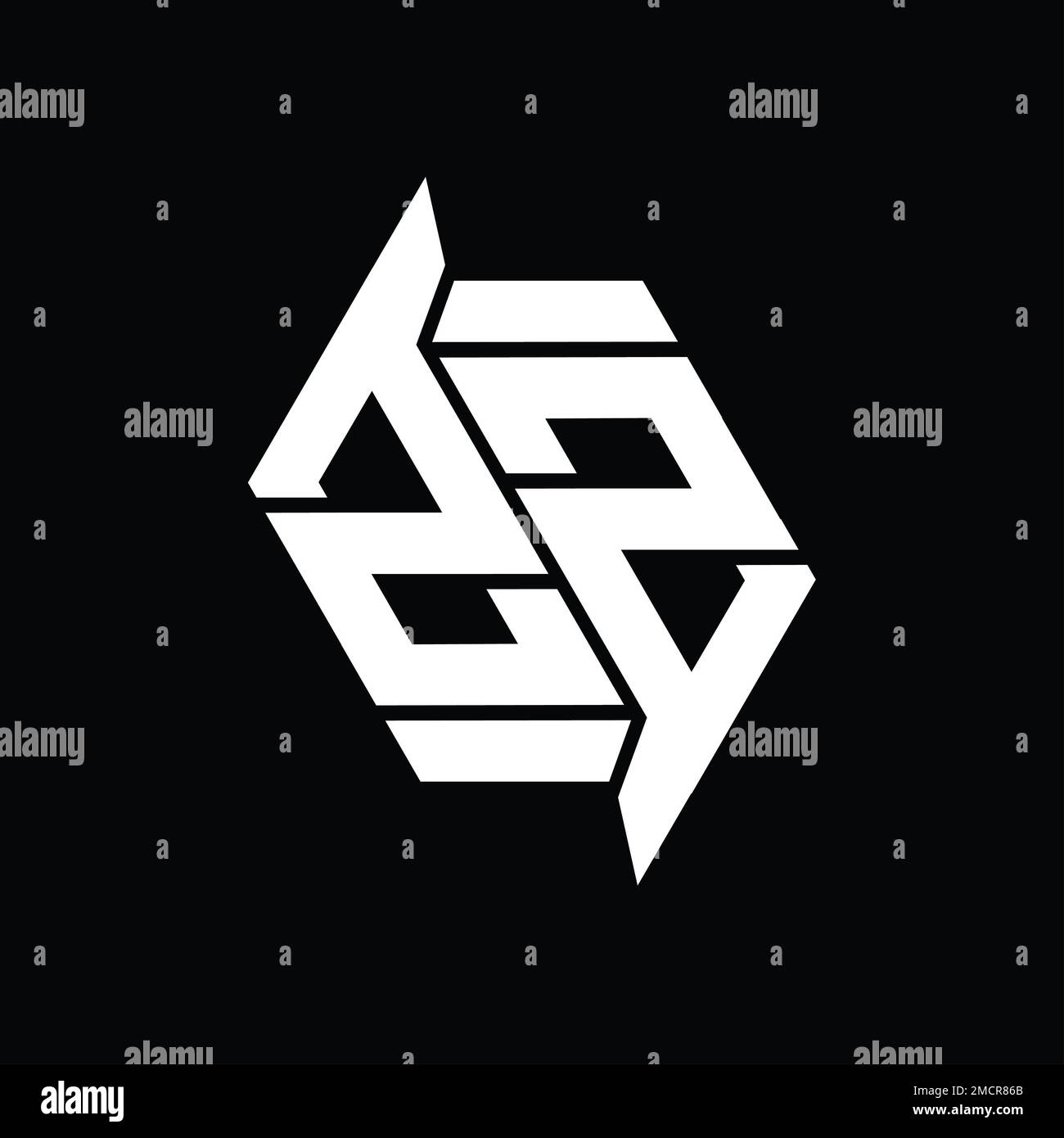 ZZ Logo monogram hexagon modern abstract shape vector images design ...