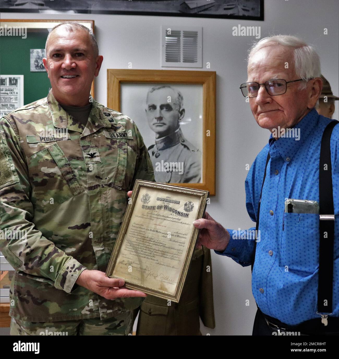 Former Fort McCoy Garrison Commander Col. Michael Poss and Alan McCoy ...