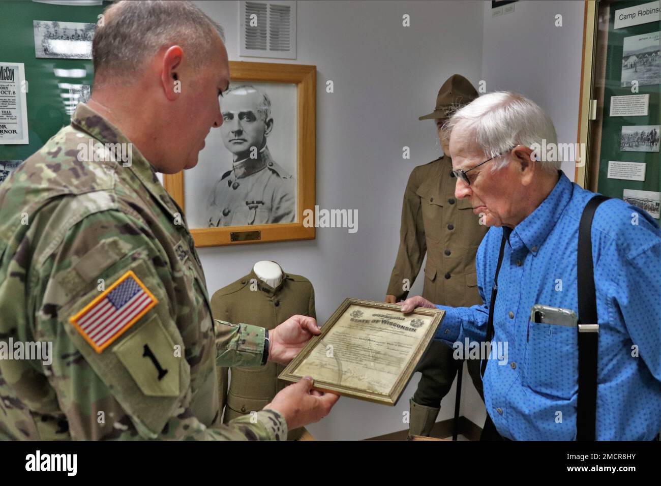 Former Fort McCoy Garrison Commander Col. Michael Poss and Alan McCoy ...
