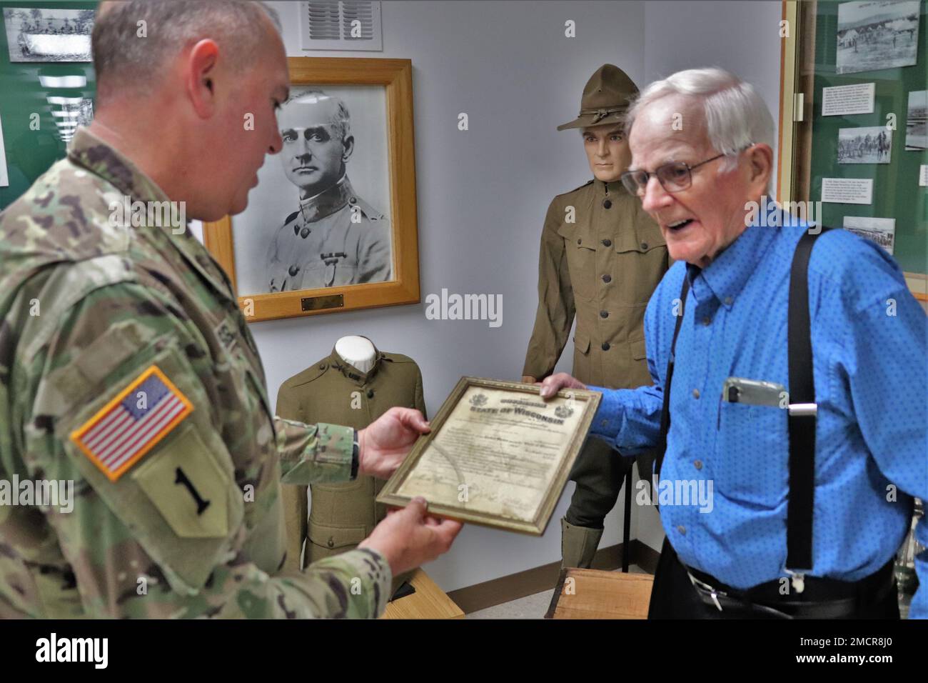 Former Fort McCoy Garrison Commander Col. Michael Poss and Alan McCoy ...