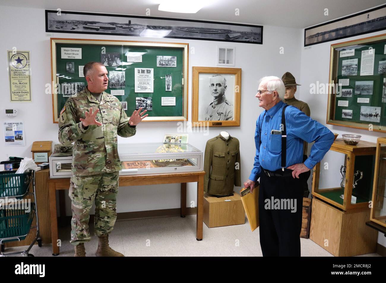Former Fort McCoy Garrison Commander Col. Michael Poss and Alan McCoy ...