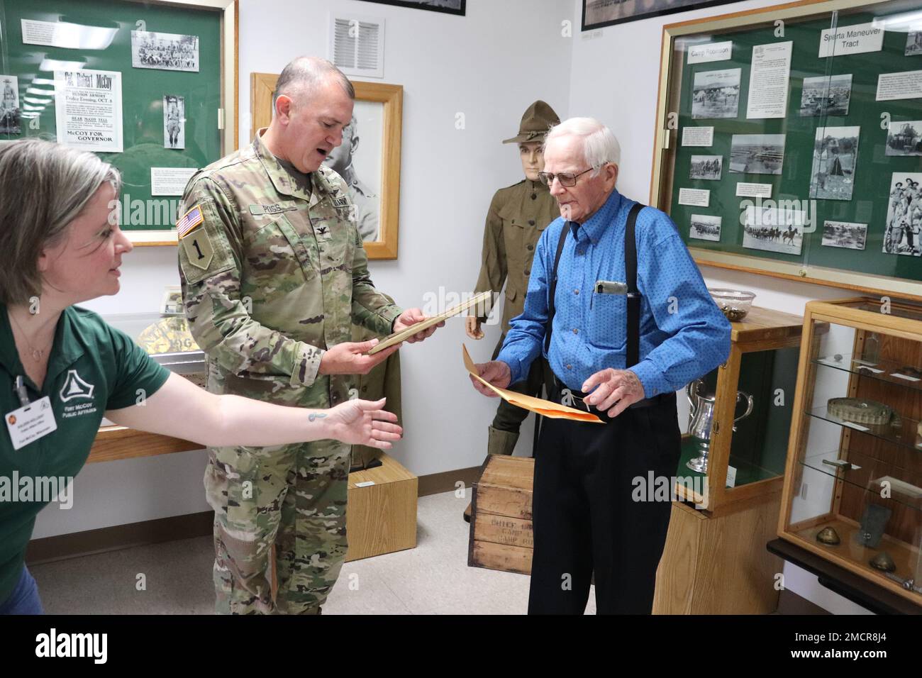 Former Fort McCoy Garrison Commander Col. Michael Poss and Alan McCoy ...