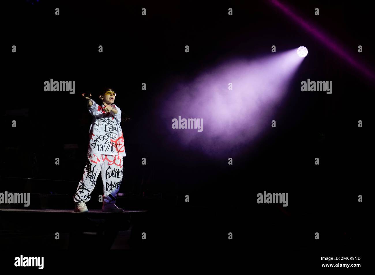 Argentine rapper and singer Nicki Nicole performs in Buenos Aires ...