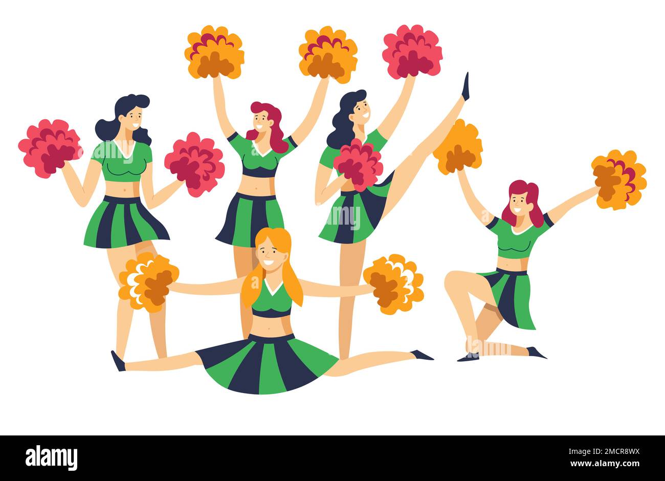 College basketball cheerleaders Cut Out Stock Images & Pictures - Alamy