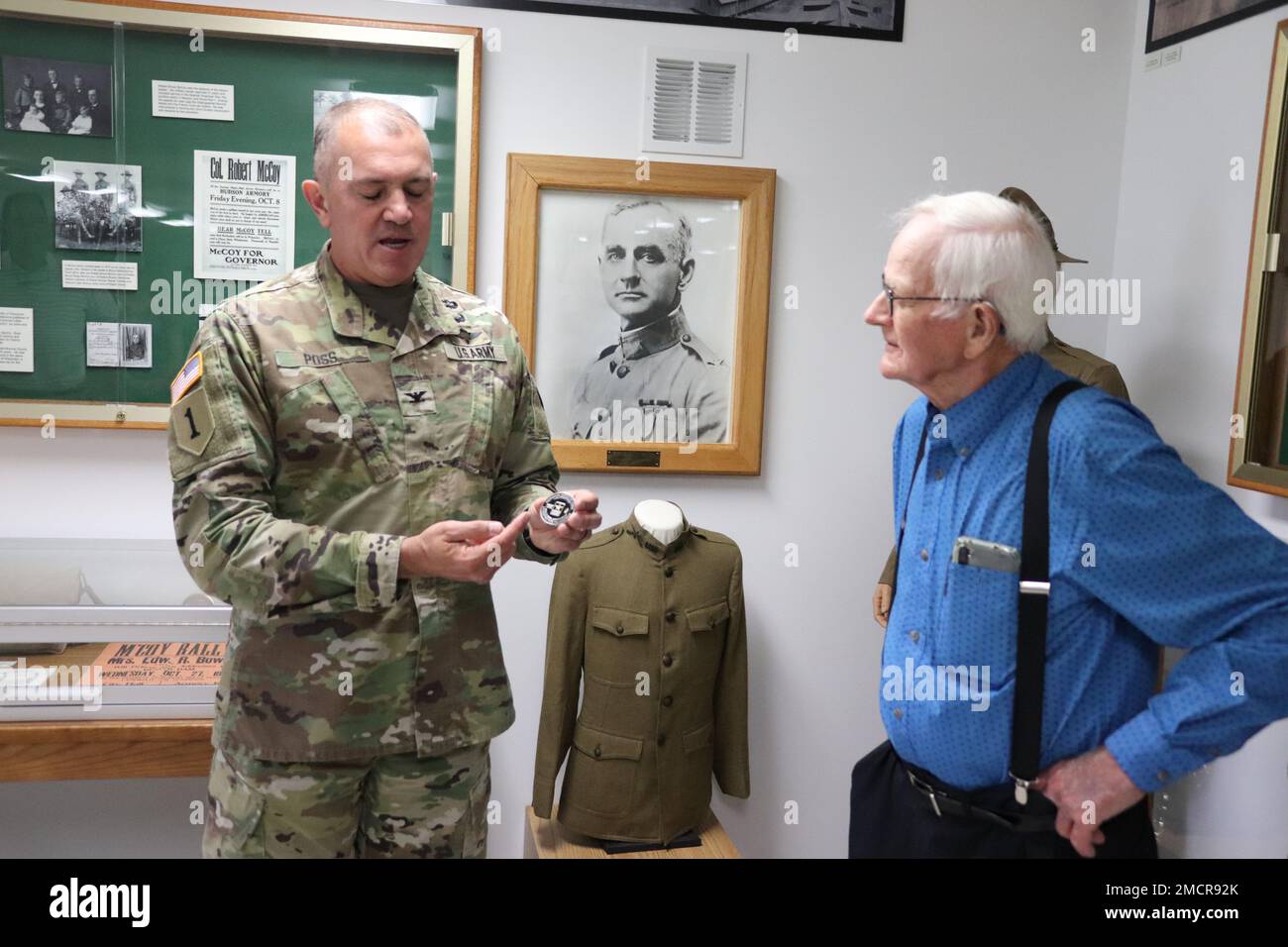 Former Fort McCoy Garrison Commander Col. Michael Poss and Alan McCoy ...