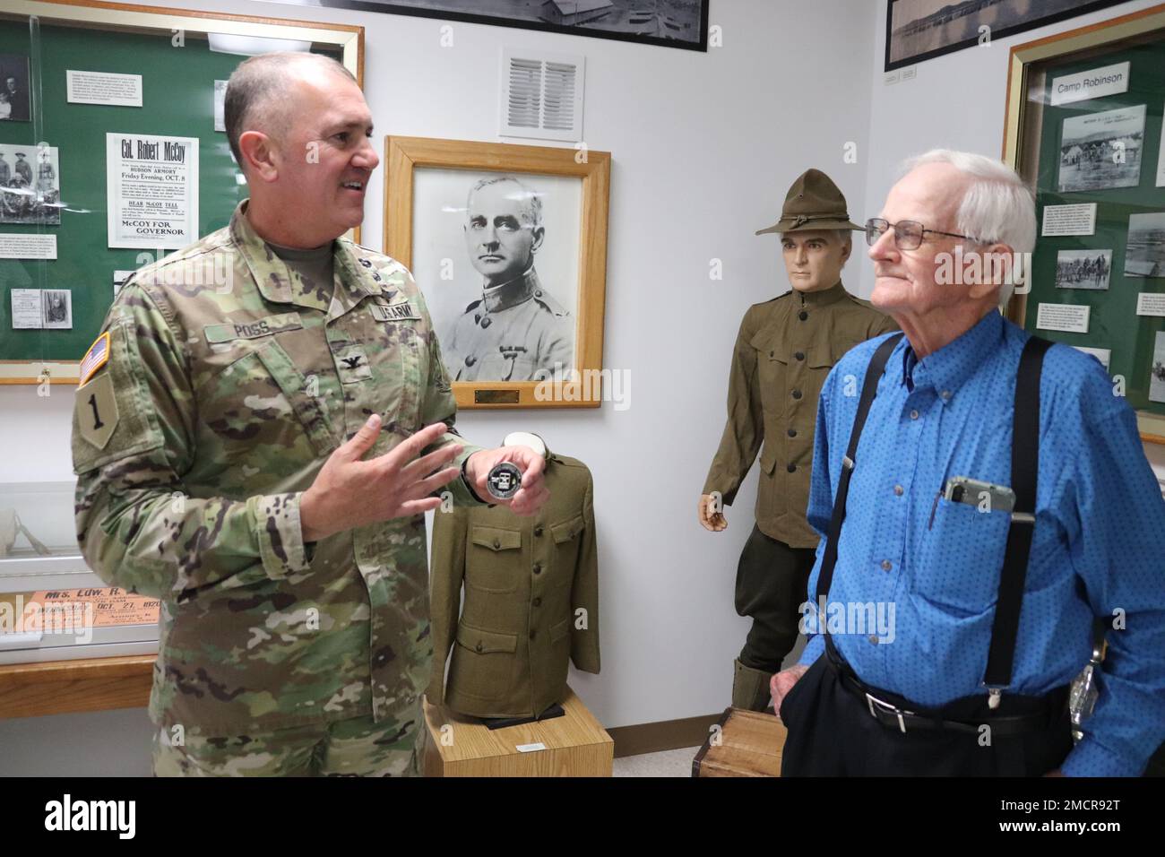 Former Fort McCoy Garrison Commander Col. Michael Poss and Alan McCoy ...