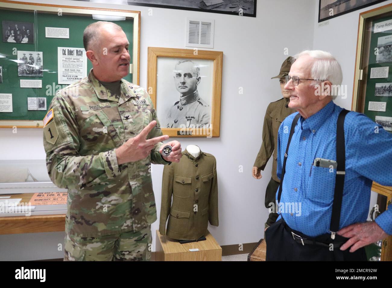 Former Fort McCoy Garrison Commander Col. Michael Poss and Alan McCoy ...