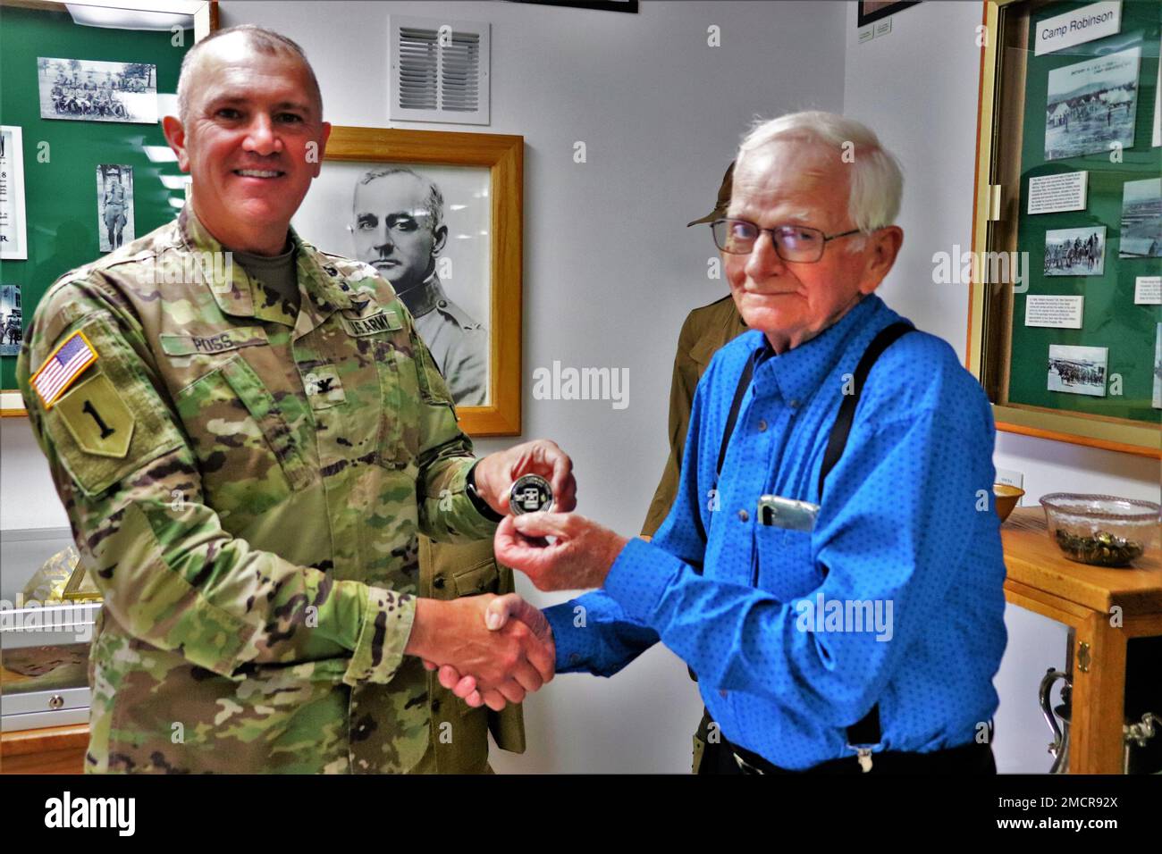 Former Fort McCoy Garrison Commander Col. Michael Poss and Alan McCoy ...