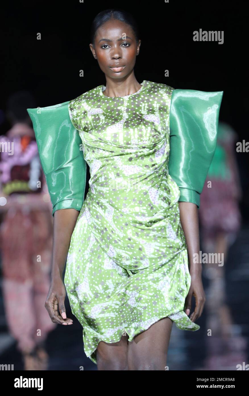 A model wears a creation of Odio Mimonet design during the Arise ...
