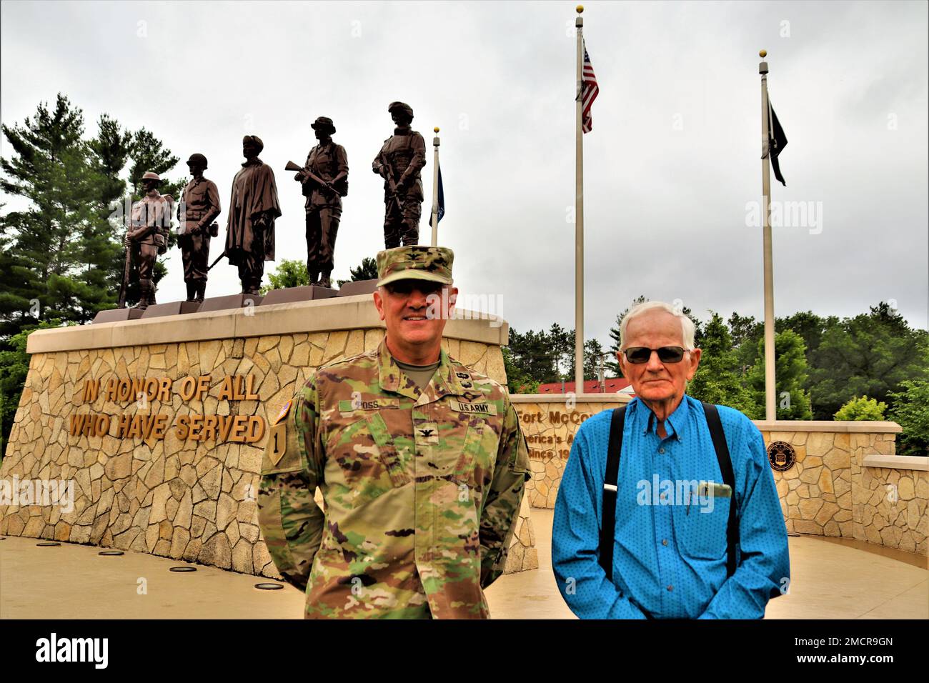 Former Fort McCoy Garrison Commander Col. Michael Poss and Alan McCoy ...