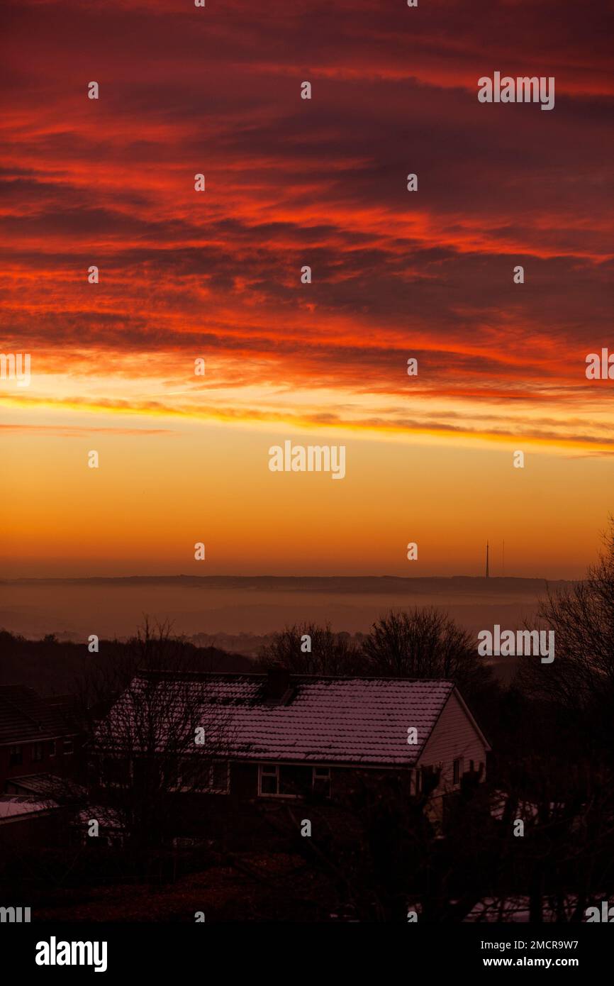 Halifax West Yorkshire Uk 22nd Jan 2023 Uk Weather A Beautiful