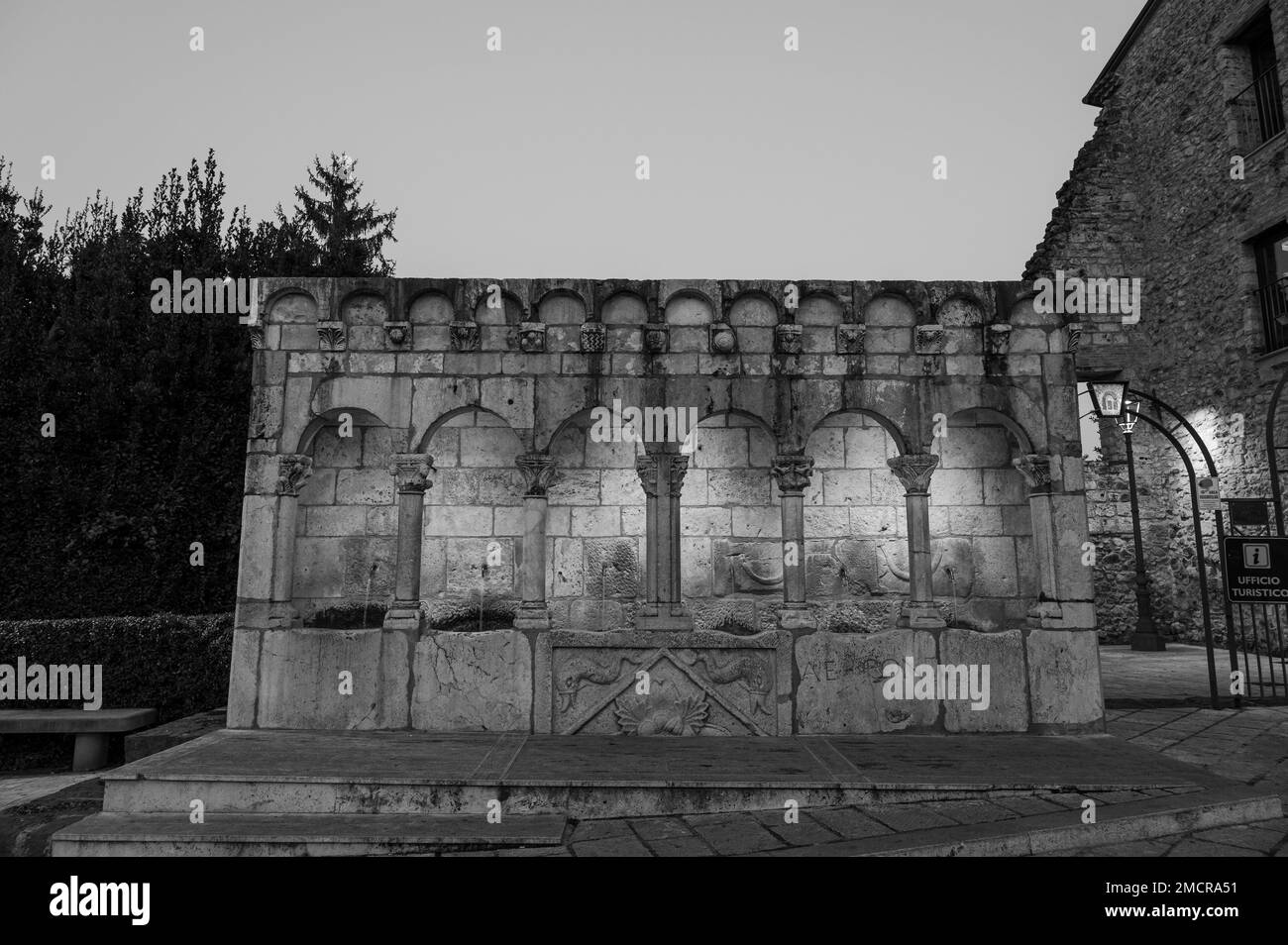 Isernia, Molise. The "Fraternal Fountain". Is an elegant public ...