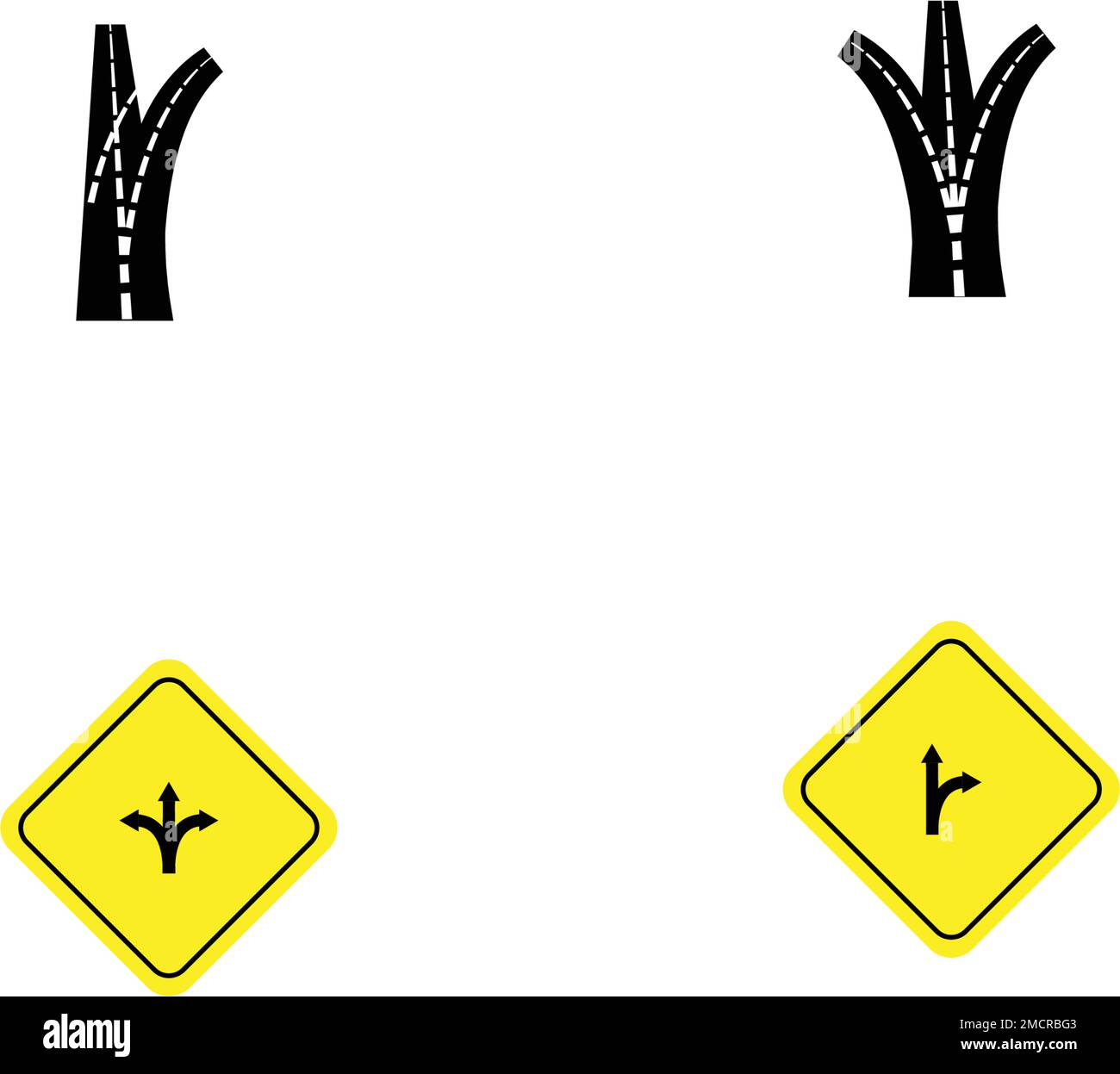 fork in the road icon logo illustration design Stock Vector Image & Art ...