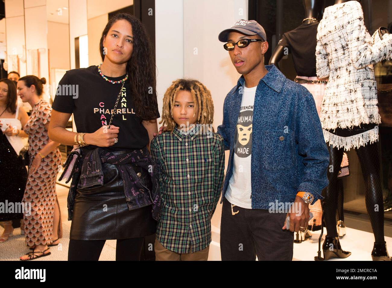 Helen Williams, from left, Rocket Ayer Williams, and Pharrell William ...