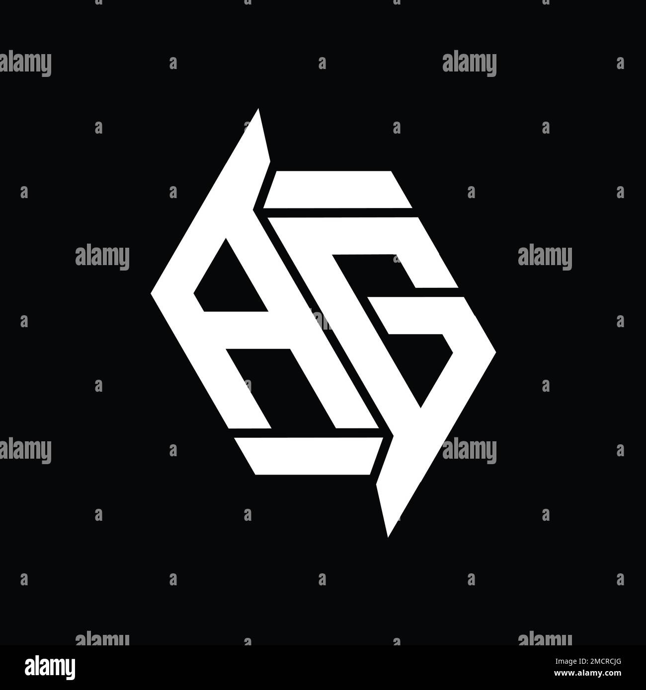 AG Logo monogram hexagon modern abstract shape vector images design template Stock Photo - Alamy