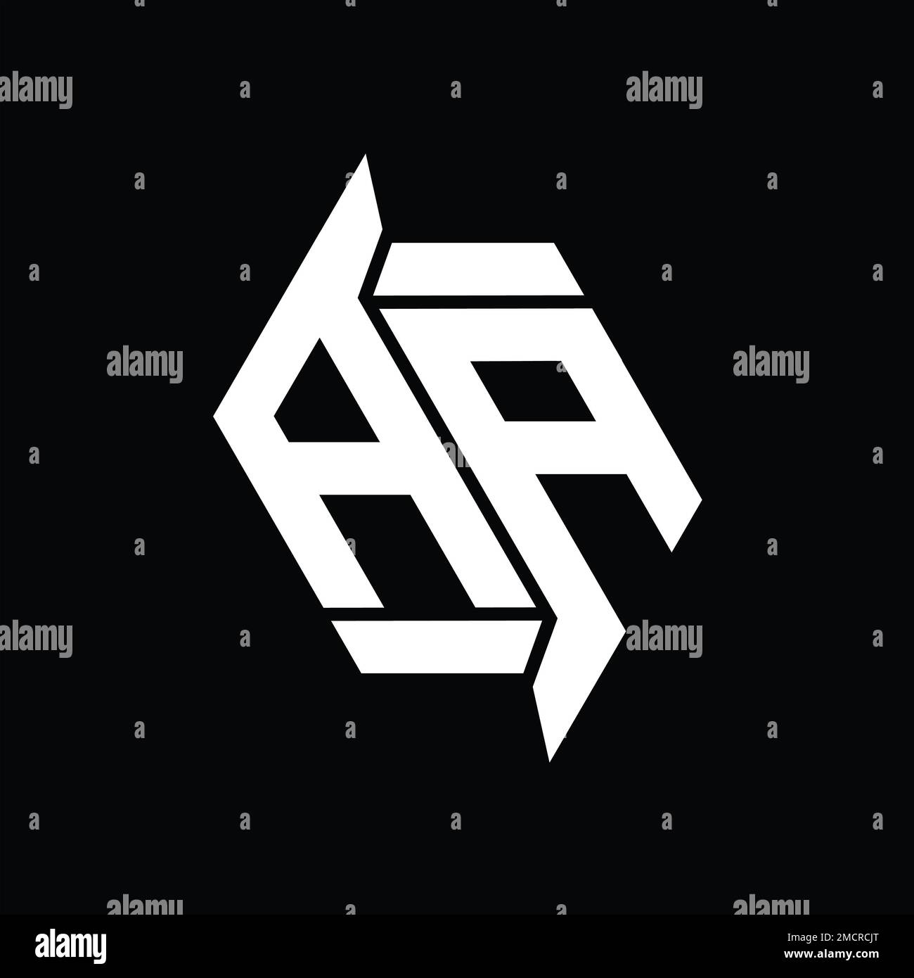 AA Logo monogram hexagon modern abstract shape vector images design ...
