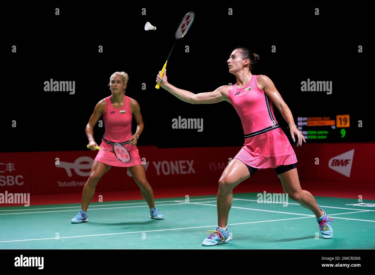 Bulgaria's Gabriela Stoeva, left, and Stefani Stoeva compete against ...