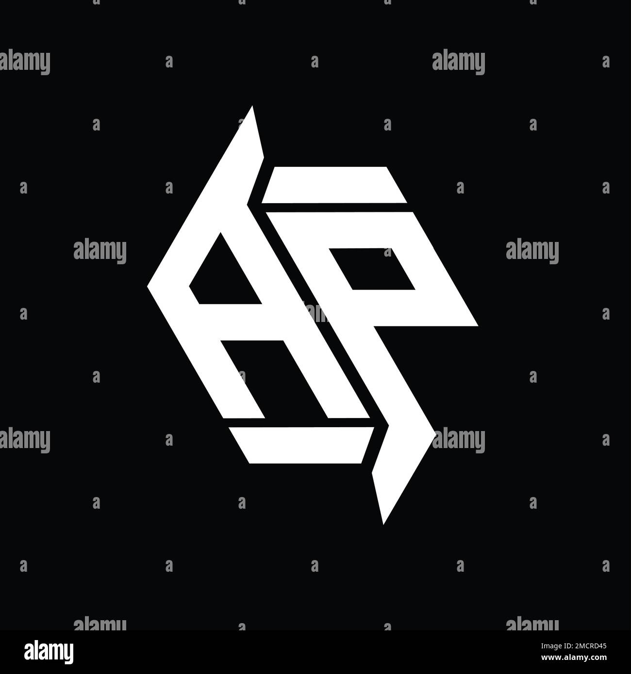 AP Logo monogram hexagon modern abstract shape vector images design ...
