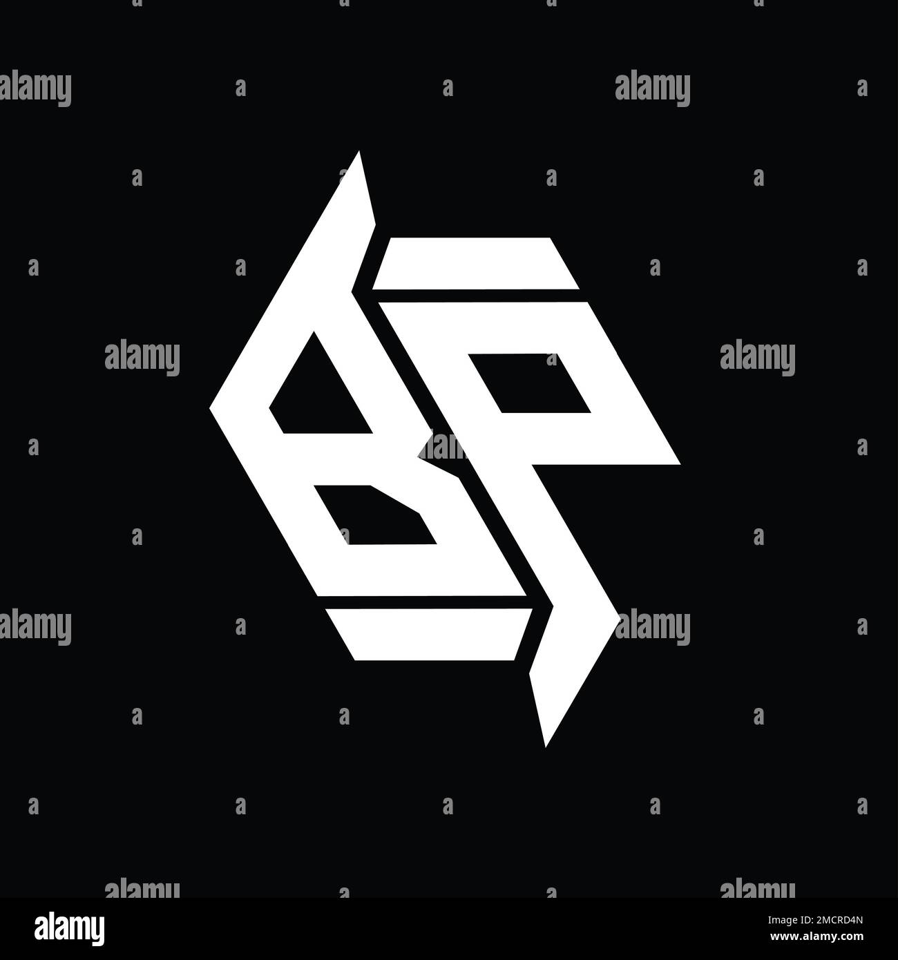BP Logo monogram hexagon modern abstract shape vector images design ...