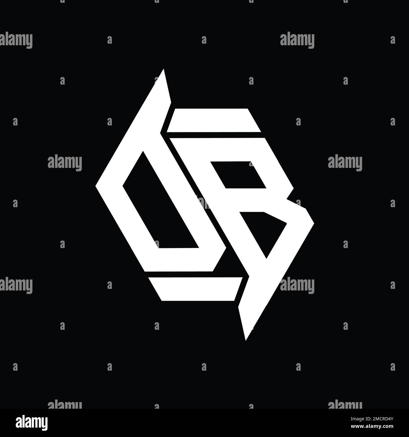 Db Logo Monogram Hexagon Modern Abstract Shape Vector Images Design