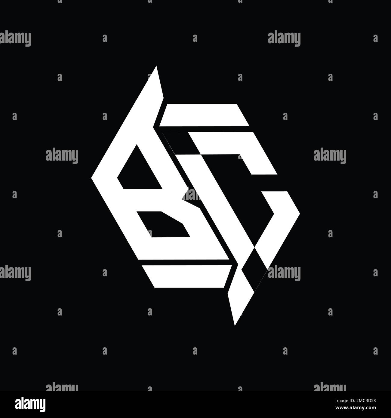 BC Logo monogram hexagon modern abstract shape vector images design ...