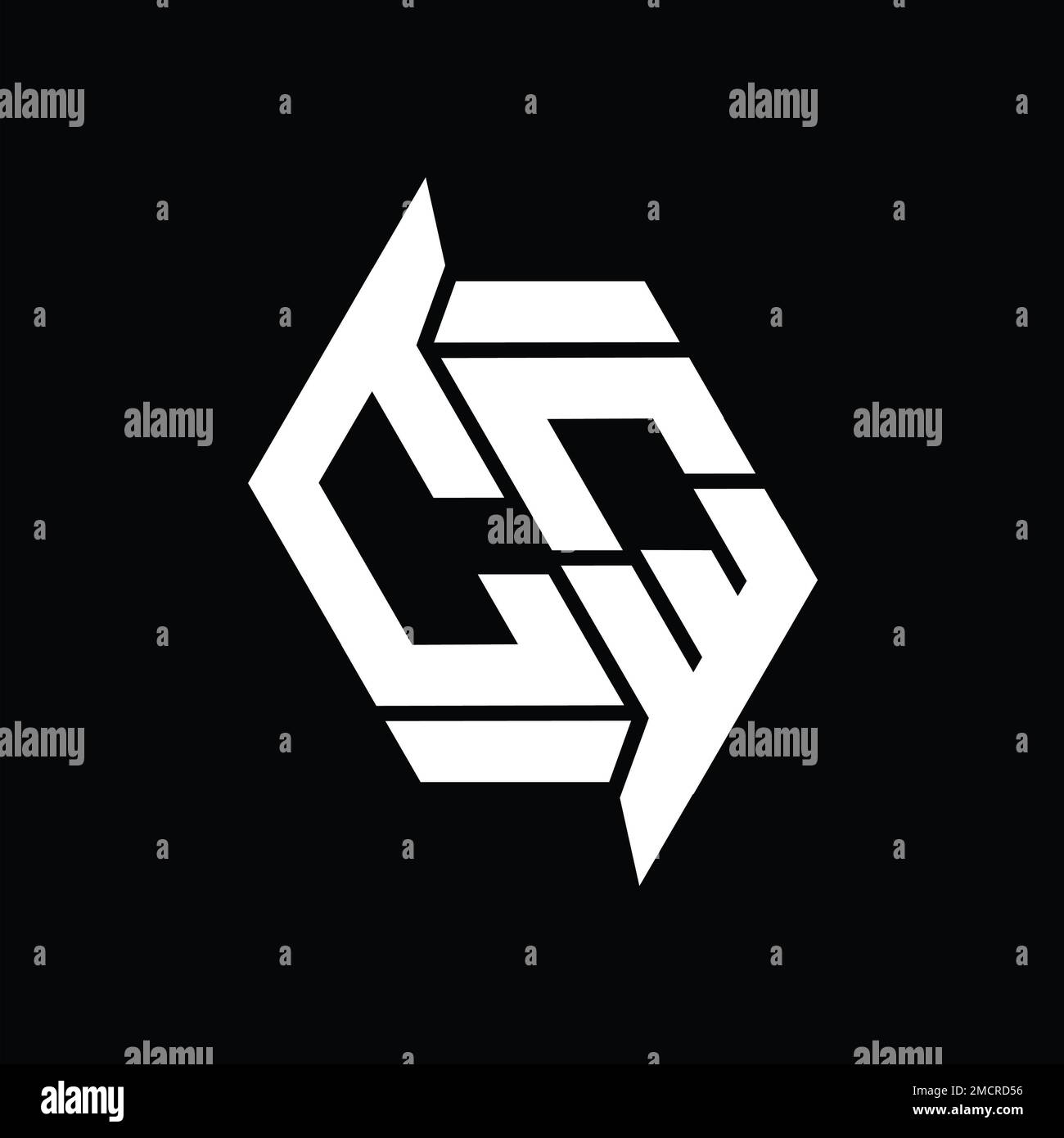 CQ Logo monogram hexagon modern abstract shape vector images design ...