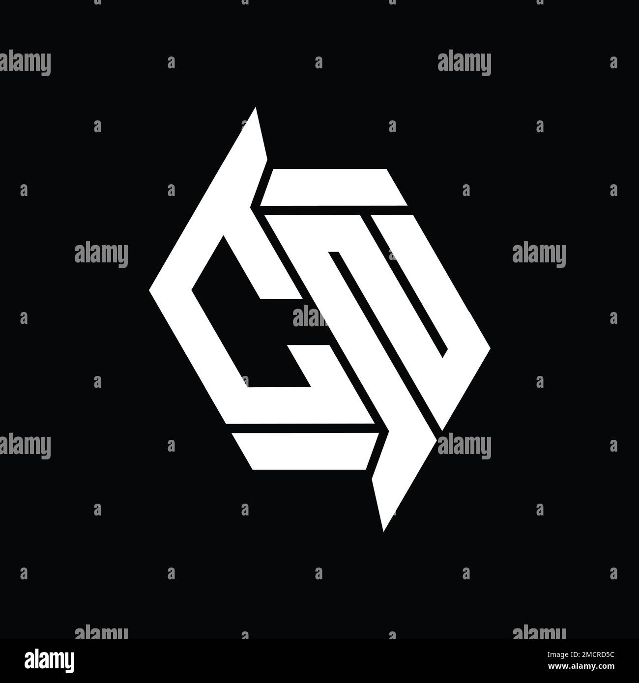 CN Logo monogram hexagon modern abstract shape vector images design template Stock Photo - Alamy