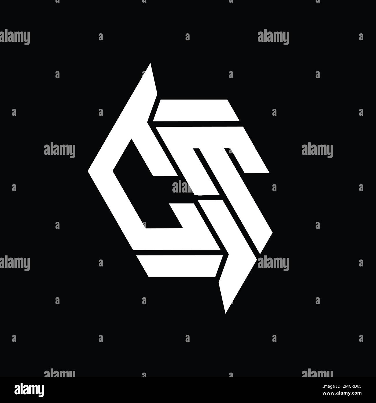 CT Logo monogram hexagon modern abstract shape vector images design ...