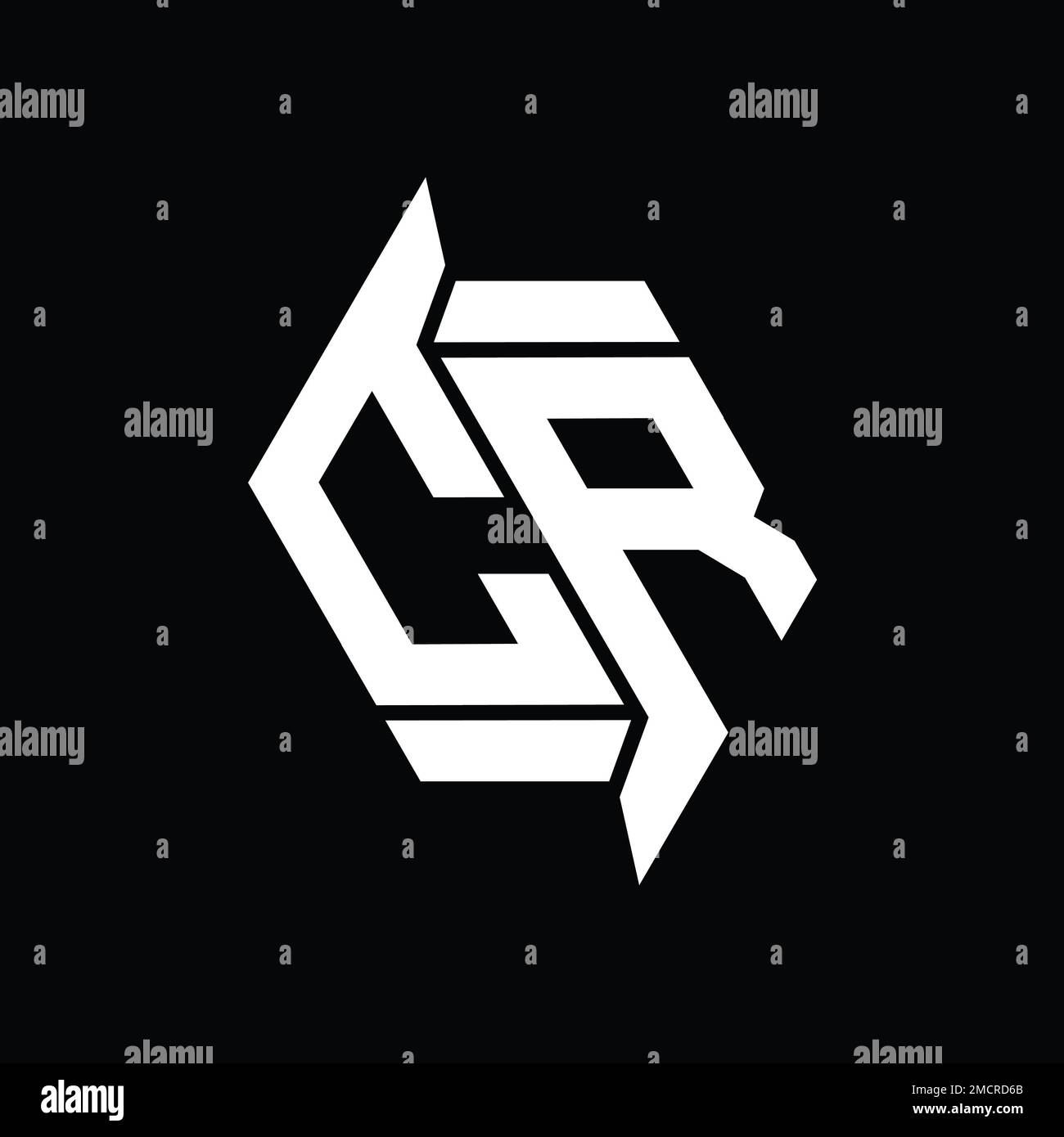 CR Logo monogram hexagon modern abstract shape vector images design ...